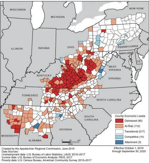 ARC announces county economic status designations | Harlan Enterprise